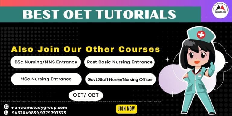 Best OET Tutorials | Mantram Study Group